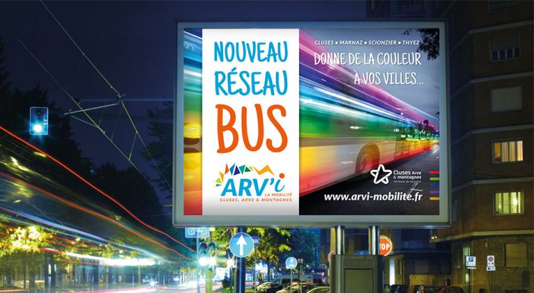Création campagne de communication réseau de bus ARV'i